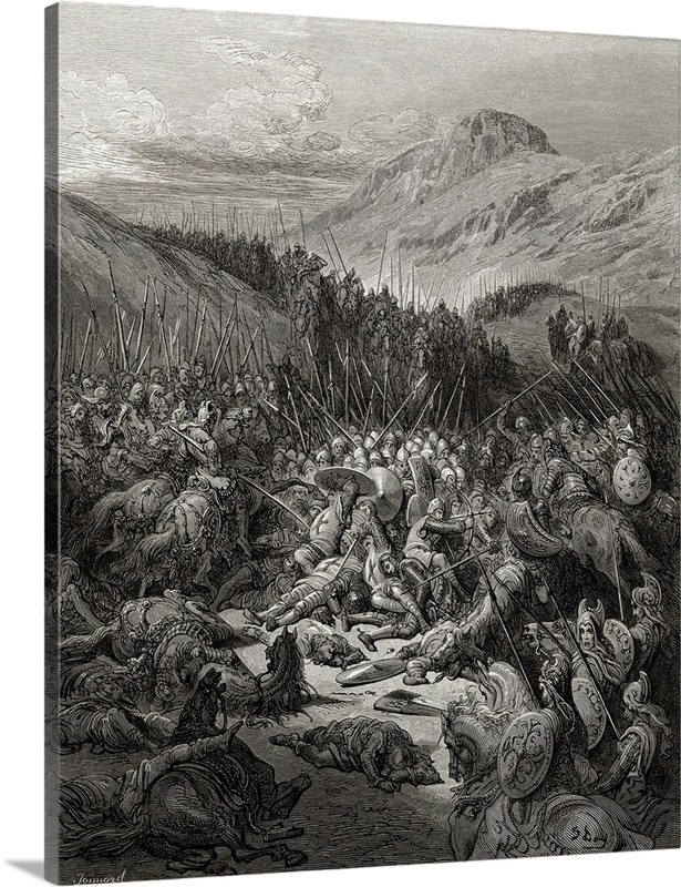 The Battle of Arsuf in 1191, from 'Bibliotheque des Croisades' | Great ...