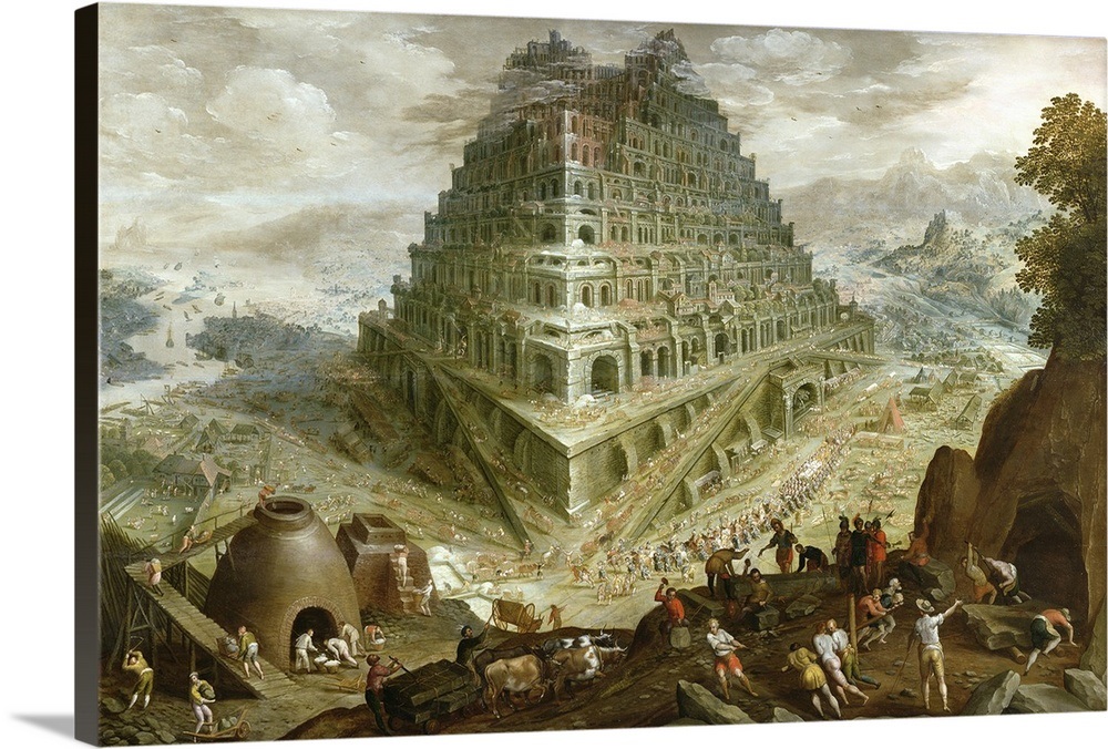 The Building of the Tower of Babel Wall Art, Canvas Prints, Framed ...