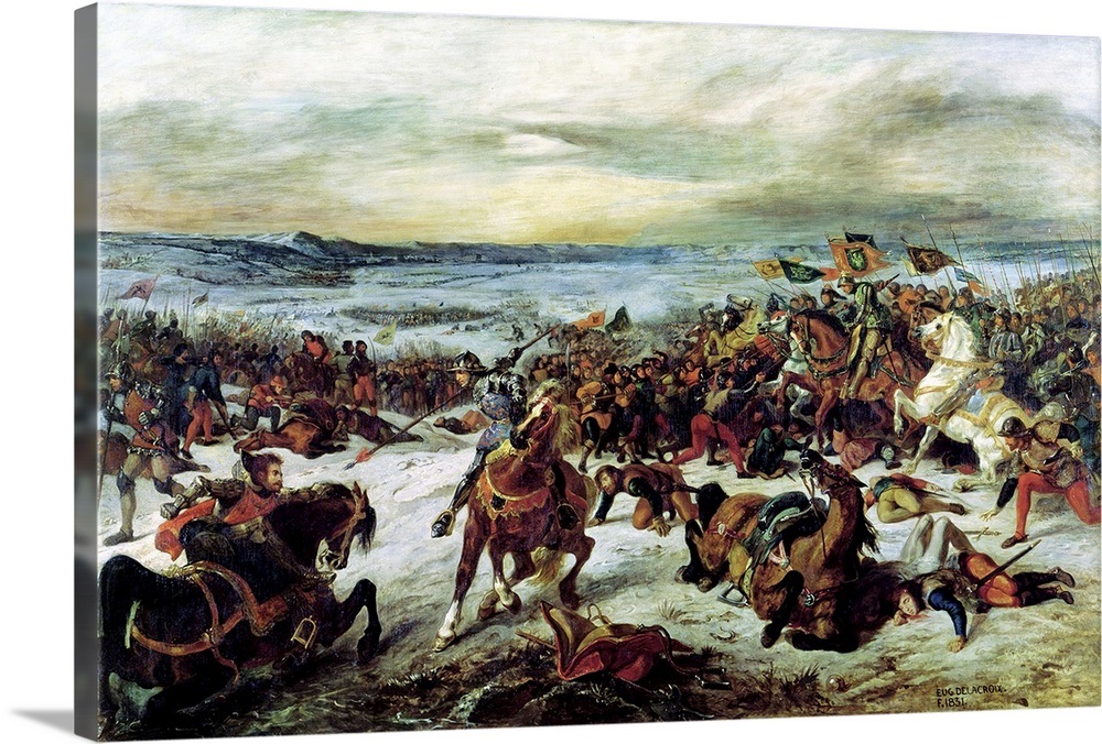 The Death of Charles the Bold (1433-77) at the Battle of Nancy Wall Art ...