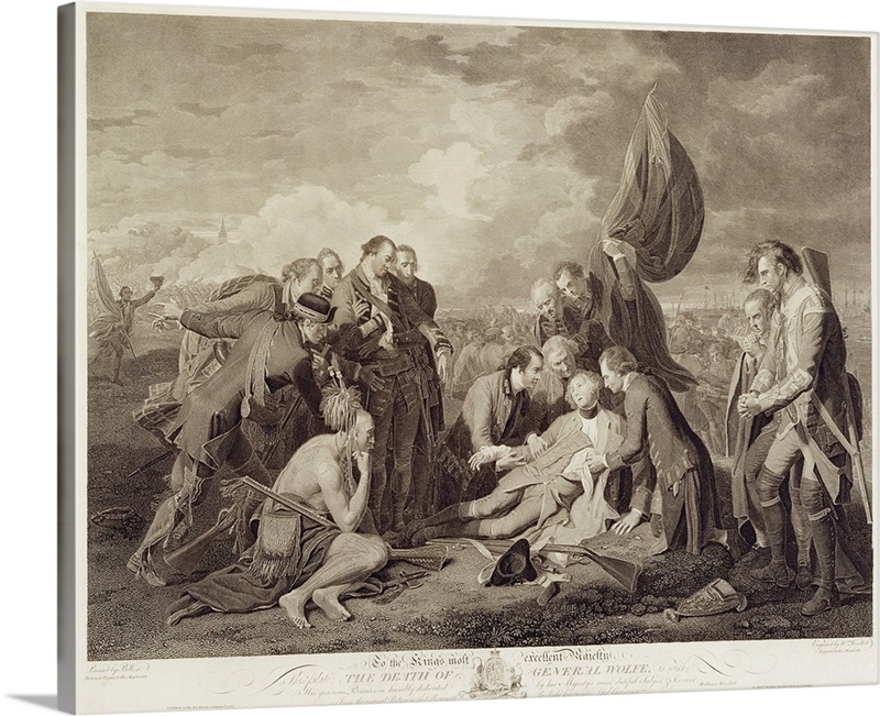 The Death of General Wolfe, engraved by William Woollett, c.1776 ...