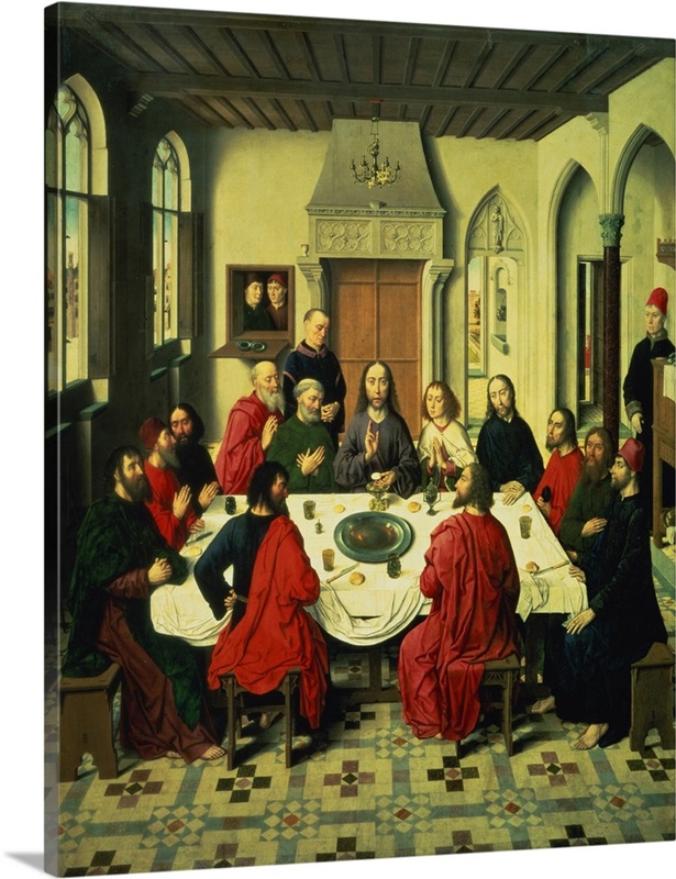 The Last Supper, central panel from the Altarpiece of the Last Supper ...