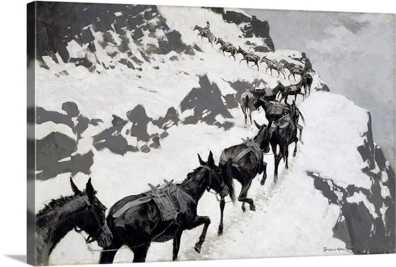 The Mule Pack (An Ore-Train Going Into The Silver Mines, Colorado) 1901 ...