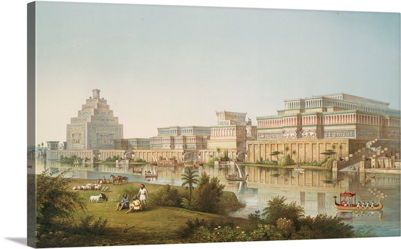 The Palaces Of Nimroud [Calah] Restored, 1853 | Great Big Canvas