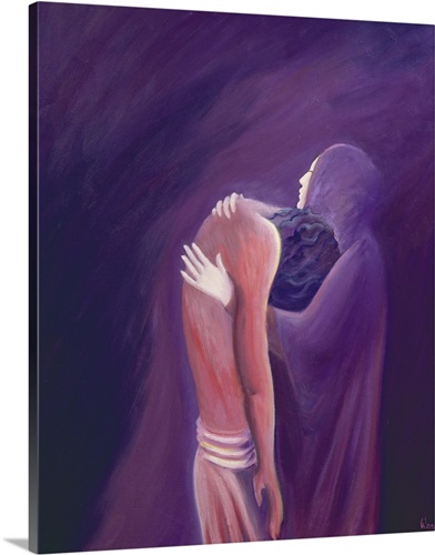 The sorrowful Virgin Mary holds her Son Jesus after His death, 1994 ...