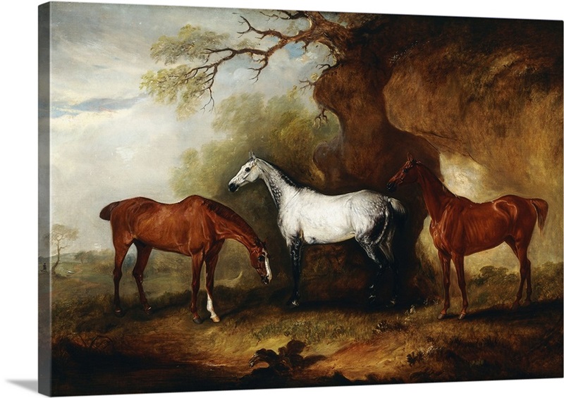 Three Hunters belonging to Robert Myddelton-Biddulph | Great Big Canvas
