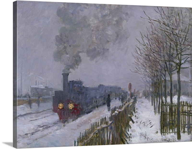 Train In The Snow Or The Locomotive, 1875 | Great Big Canvas