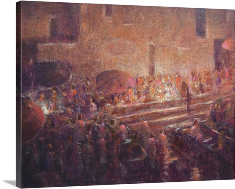 Varanasi Steps At Night Wall Art, Canvas Prints, Framed Prints, Wall ...