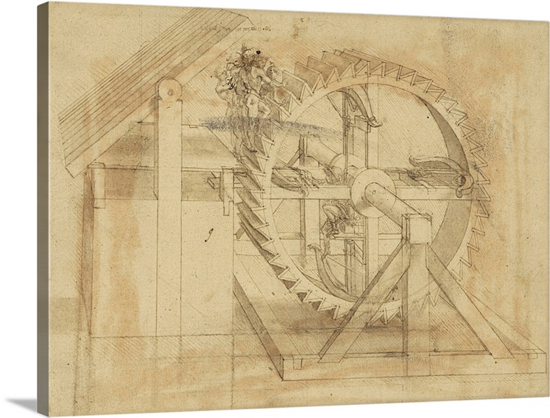 War machine composed of big wheel with 44 steps, from Atlantic Codex ...