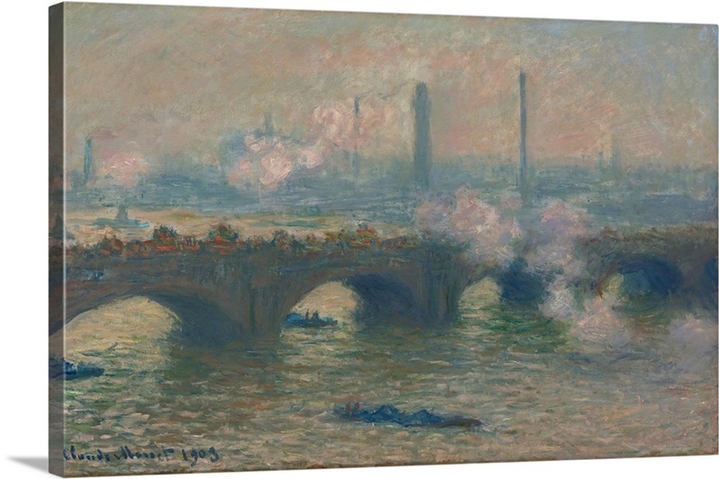 Waterloo Bridge, Gray Day, 1903 Wall Art, Canvas Prints, Framed Prints ...
