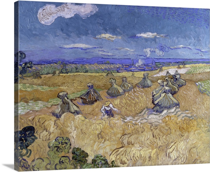 Wheatfield With Sheaves And Reaper, 1888 | Great Big Canvas