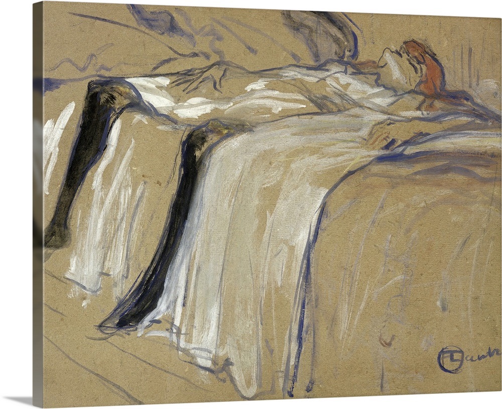 Woman lying on her Back Lassitude, study for Elles, 1896 Wall Art ...
