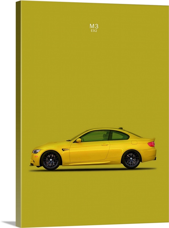 BMW M3 E92 Yellow | Great Big Canvas