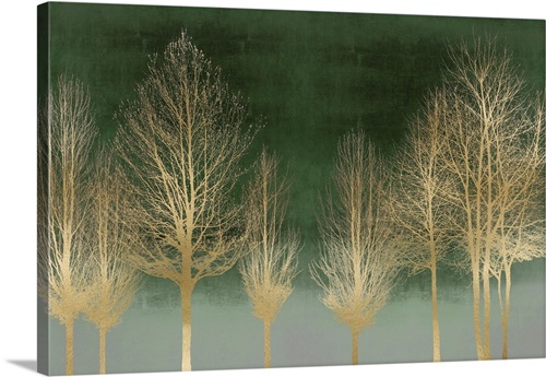 Gold Forest on Green | Great Big Canvas