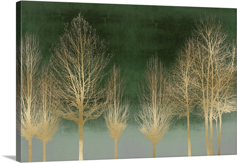 Gold Forest on Green | Great Big Canvas