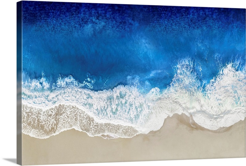 Indigo Waves From Above I | Great Big Canvas