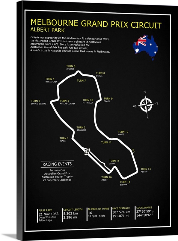 Melbourne GP Circuit BL | Great Big Canvas