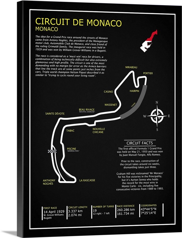 Monaco Circuit BL | Great Big Canvas