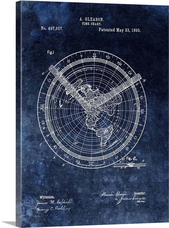 Time Chart, 1893 - Blue | Great Big Canvas
