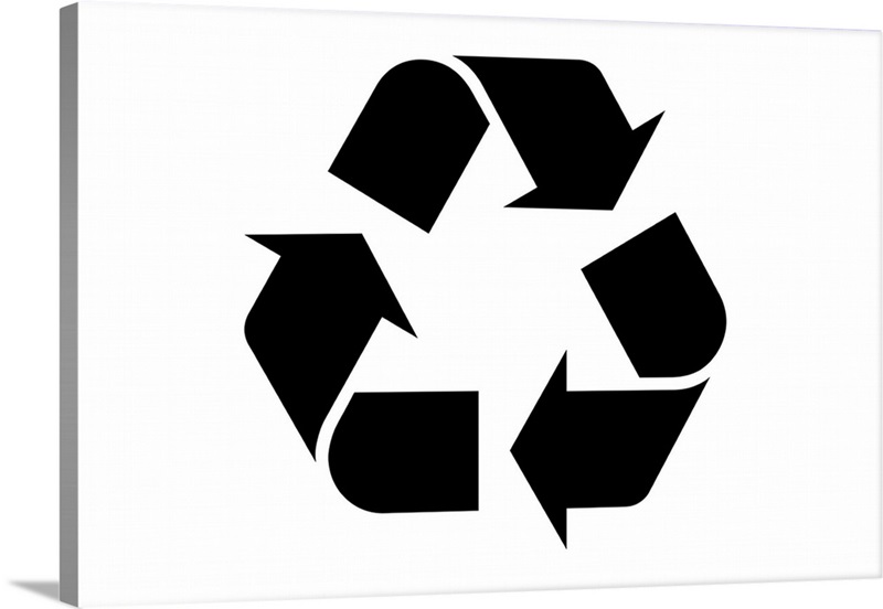 Recycling Symbol - Black Wall Art, Canvas Prints, Framed Prints, Wall ...