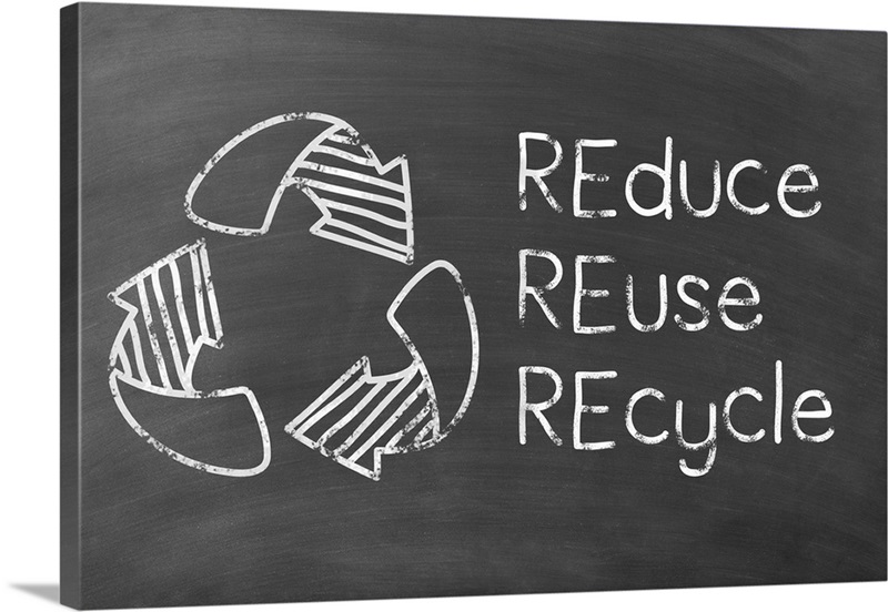 REduce REuse REcycle - Black Chalkboard | Great Big Canvas