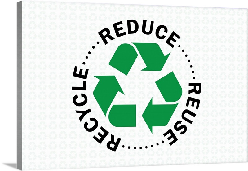 Reduce Reuse Recycle - Circle Wall Art, Canvas Prints, Framed Prints ...