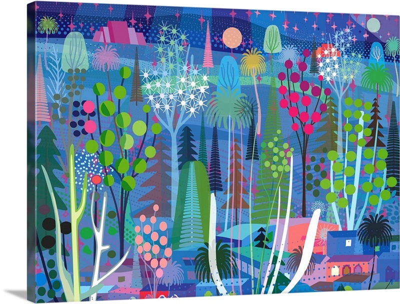 Blue Night Forest | Great Big Canvas