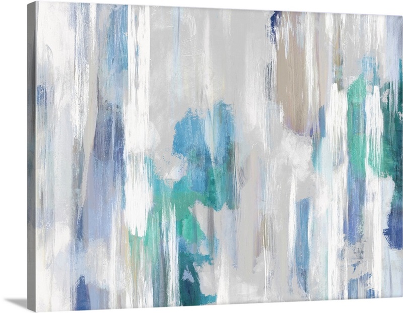 Abstract Blue Scratch | Great Big Canvas