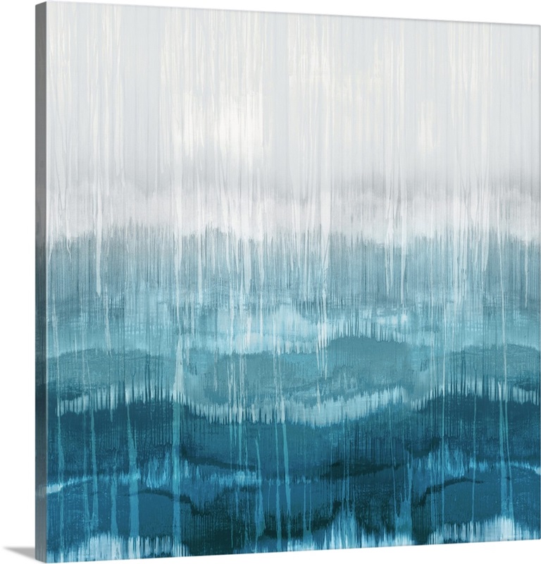 Abstract Drip Aqua | Great Big Canvas