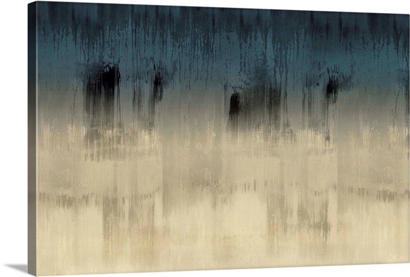 Abstract Drip Blues Tan | Great Big Canvas