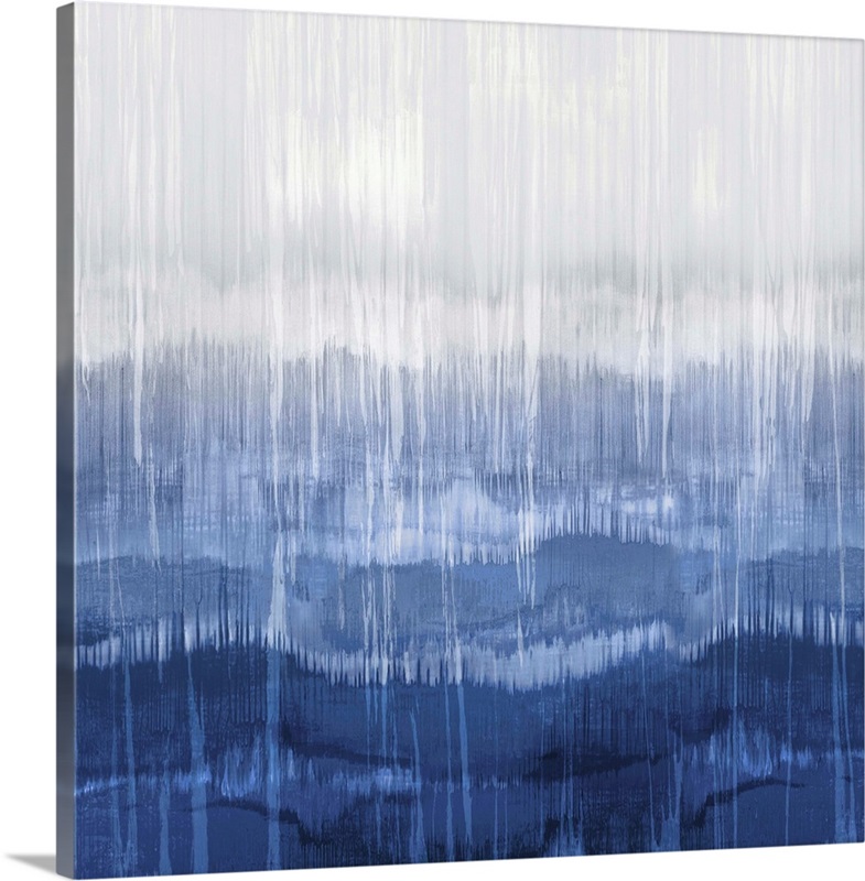Abstract Drip Indigo | Great Big Canvas