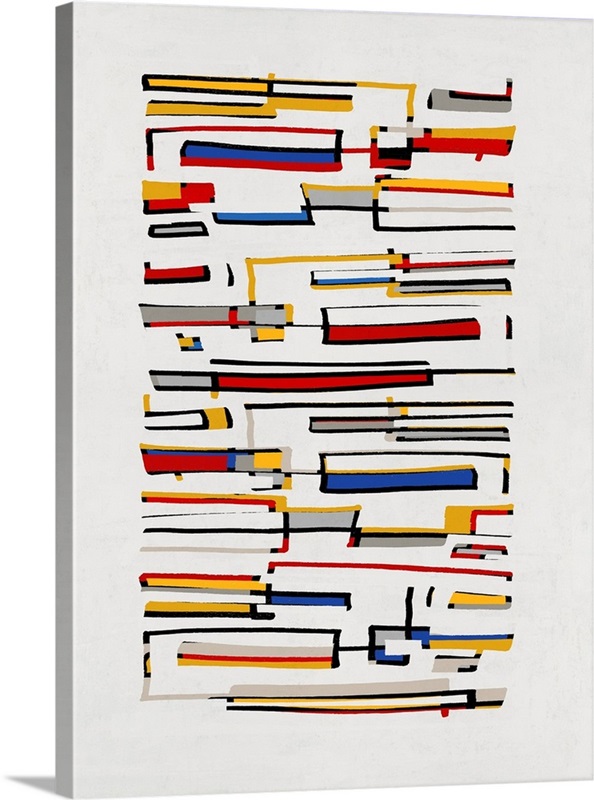 Line Collage Colors III | Great Big Canvas