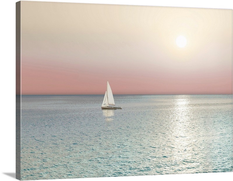 Ocean Reflection Sailboat | Great Big Canvas