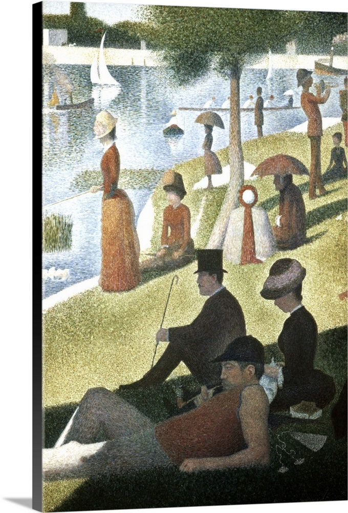 Detail From Sunday Afternoon On The Island Of La Grande Jatte By ...