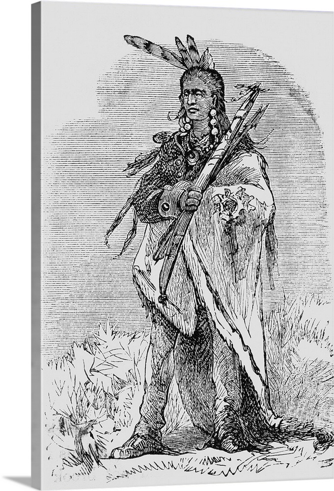 Native American Chief Pontiac Wall Art, Canvas Prints, Framed Prints ...