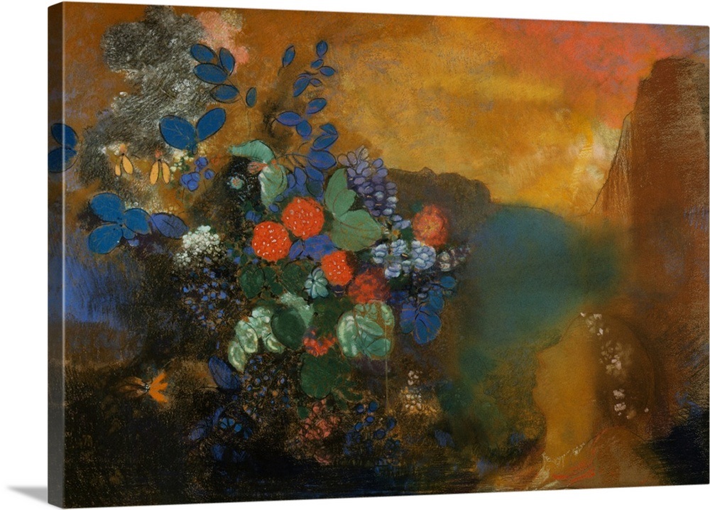Ophelia Among The Flowers By Odilon Redon Wall Art, Canvas Prints ...