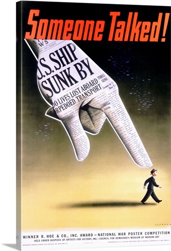 Someone Talked, Poster By Henry Koerner Wall Art, Canvas Prints, Framed ...