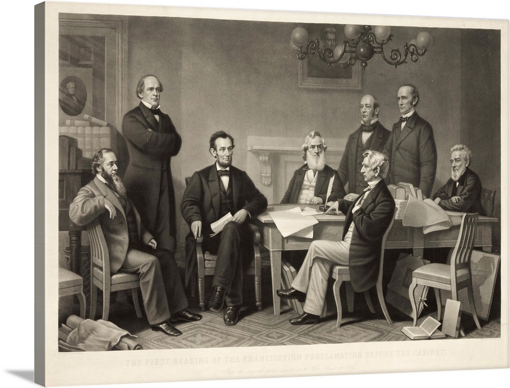 The First Reading of the Emancipation Proclamation Before the Cabinet ...