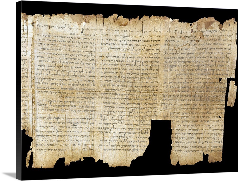 The Temple Scroll, From The Dead Sea Scrolls Wall Art, Canvas Prints ...