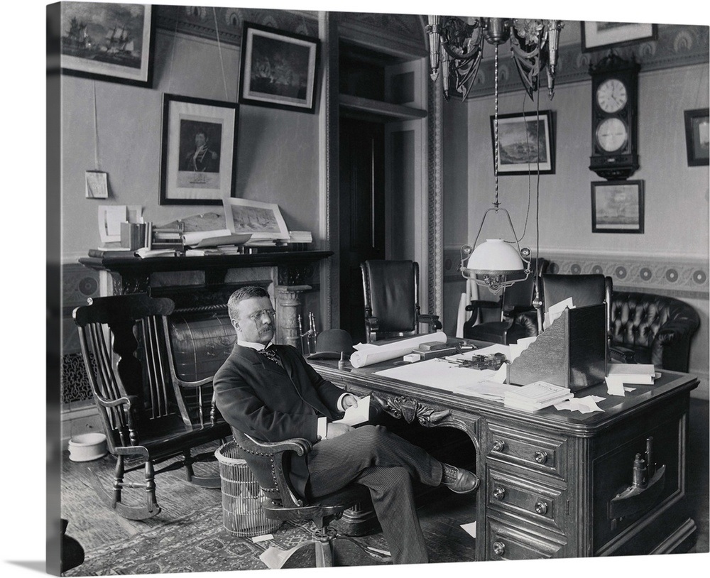 Theodore Roosevelt in Office Wall Art, Canvas Prints, Framed Prints ...