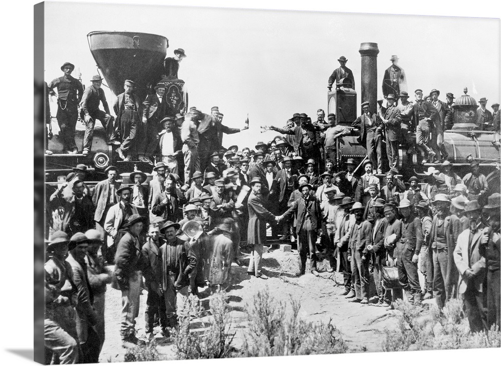 Trans Continental Railroad Completion Celebration, Utah, 1869 Wall Art ...