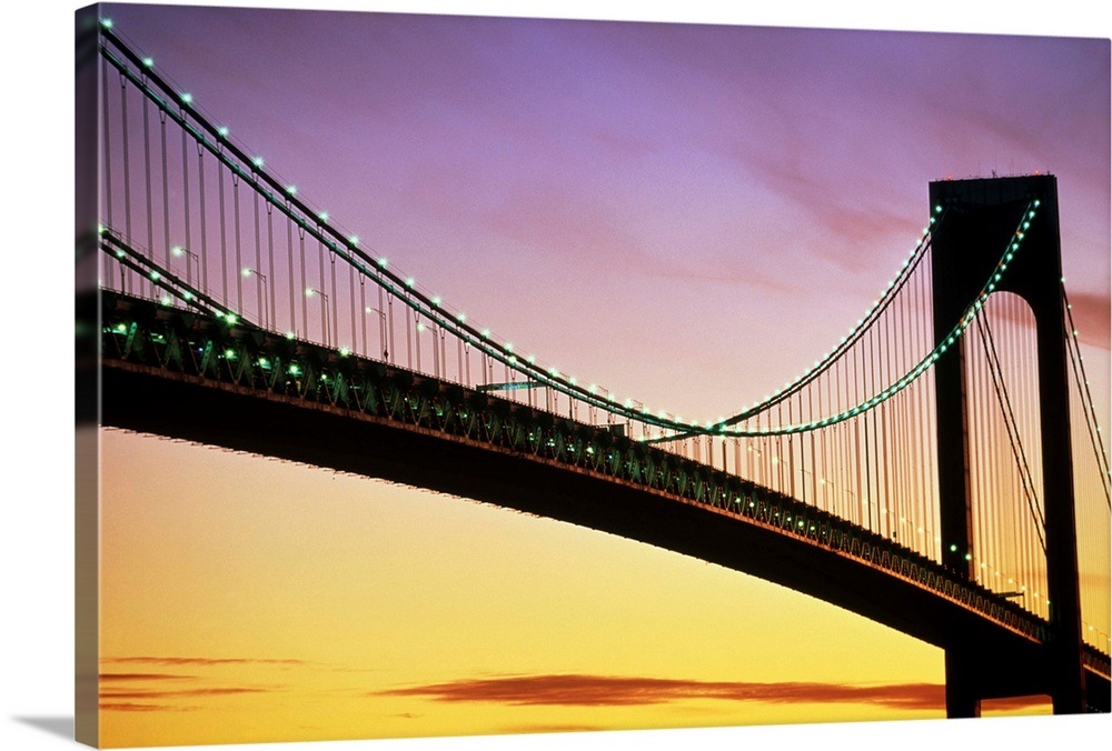 Verrazano Narrows Bridge At Dusk Wall Art, Canvas Prints, Framed Prints ...