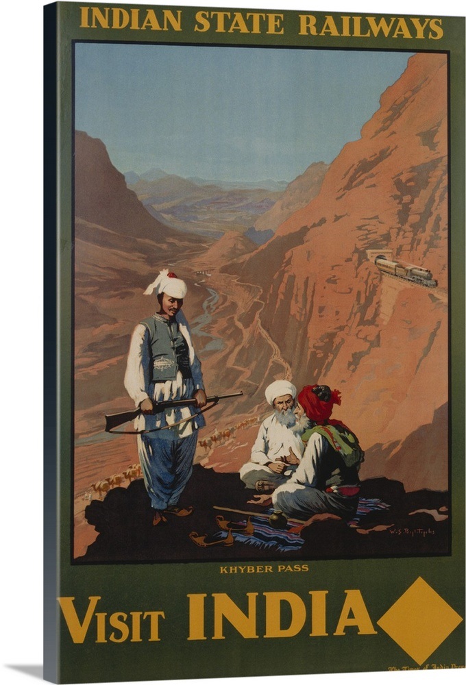 Visit India - Indian State Railways, Khyber Pass Poster By Bylityllis ...