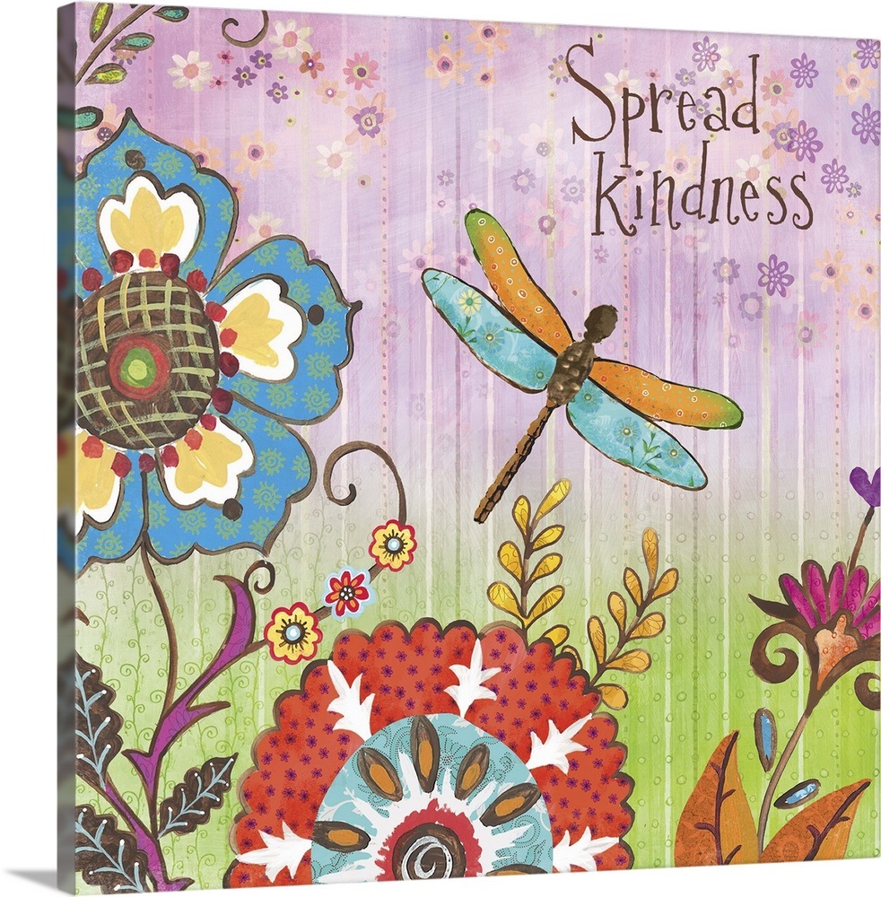 Boho Garden - Spread Kindness Wall Art, Canvas Prints, Framed Prints ...
