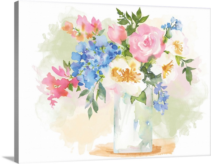 Bright Floral Vases II | Great Big Canvas