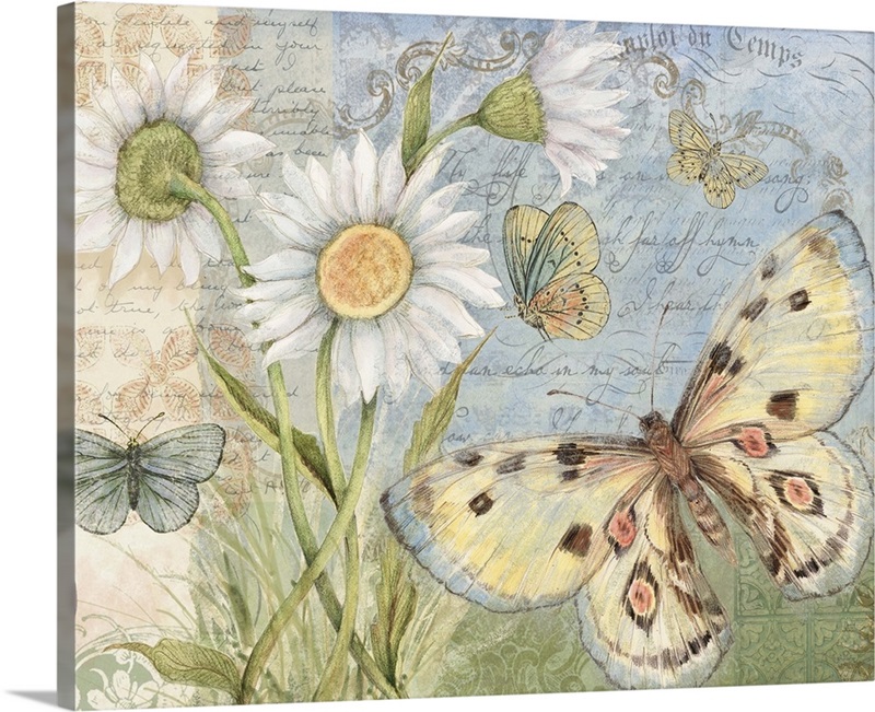 Butterfly with Daisy | Great Big Canvas