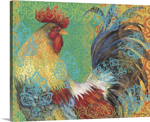 Colorful Rooster | Great Big Canvas