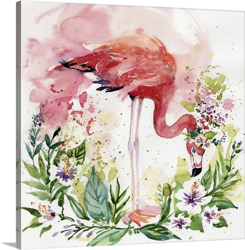 Flamingo Watercolor | Great Big Canvas