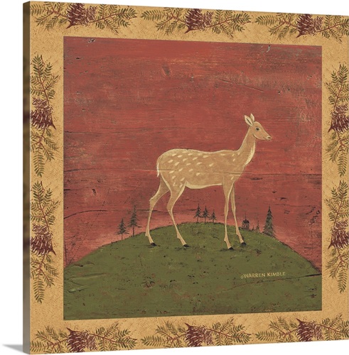Folk Fawn Wall Art, Canvas Prints, Framed Prints, Wall Peels | Great ...