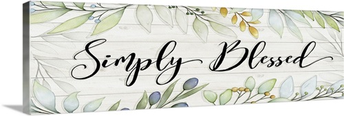 Gathered Greens - Simply Blessed | Great Big Canvas
