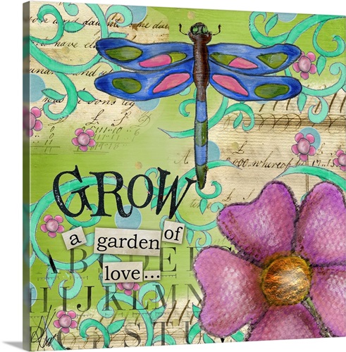 Inspiration Garden - Dragonfly Grow | Great Big Canvas